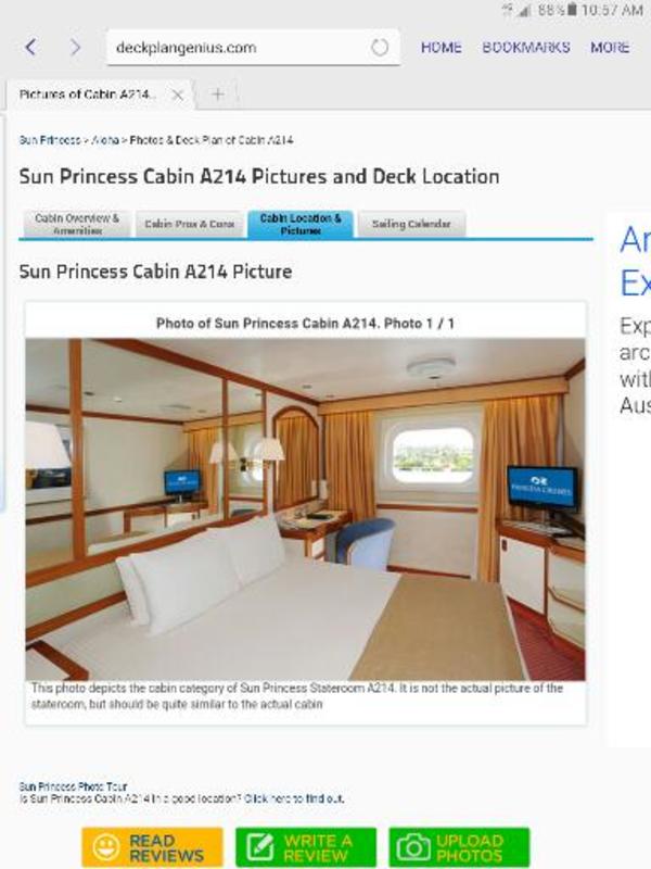 Sun Princess Cabins and Staterooms